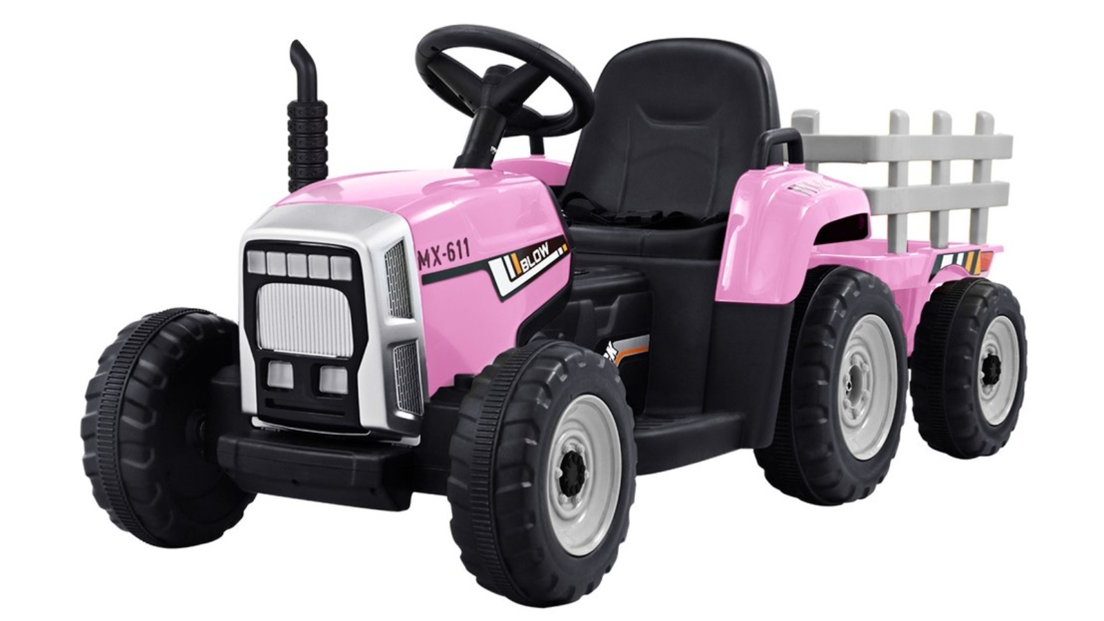 Rigo 12V Kids Electric Ride On Car Tractor Toy Pink Harvey Norman