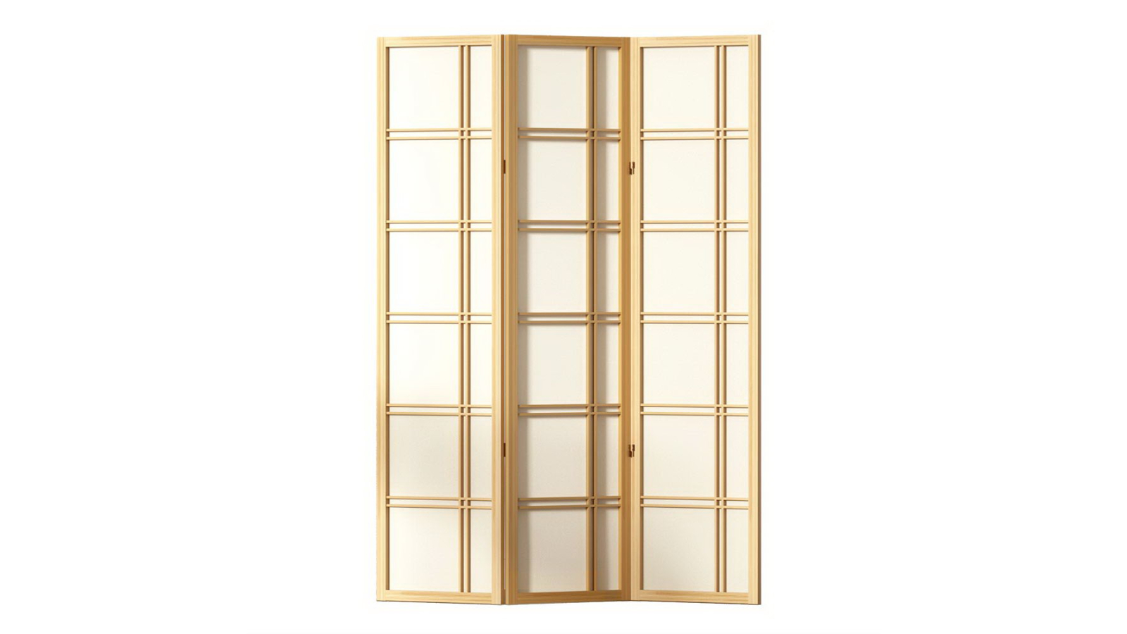 Artiss 3 Panel Square Style Room Divider Screen - Natural | Harvey Norman