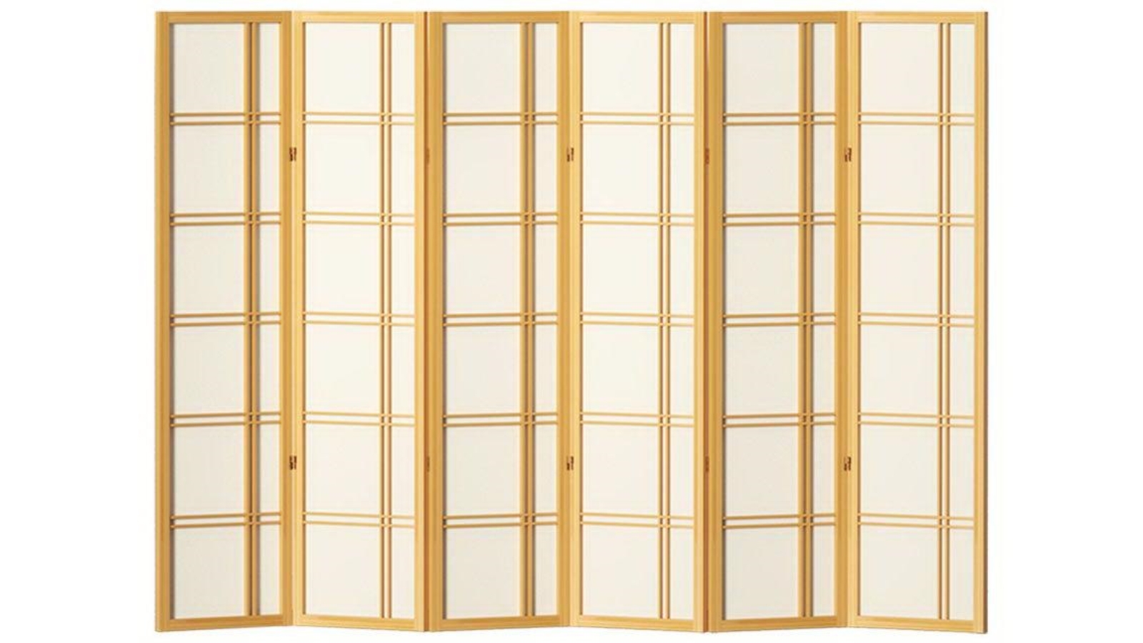 Artiss 6 Panel Square Style Room Divider - Natural | Harvey Norman