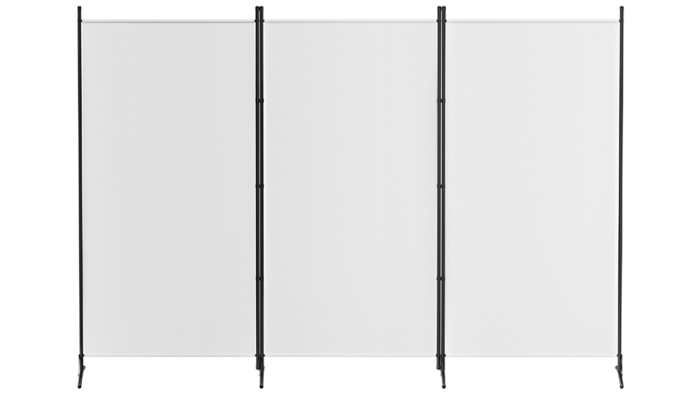 Artiss 3-Panel 260x180cm Fabric Room Divider Screen - White | Harvey Norman