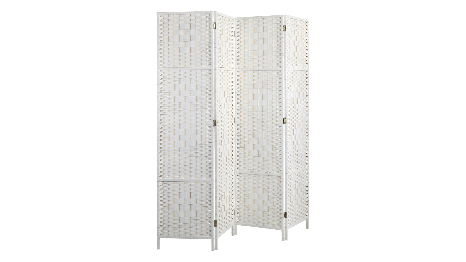 Oikiture White 4-Panel Room Divider | Harvey Norman