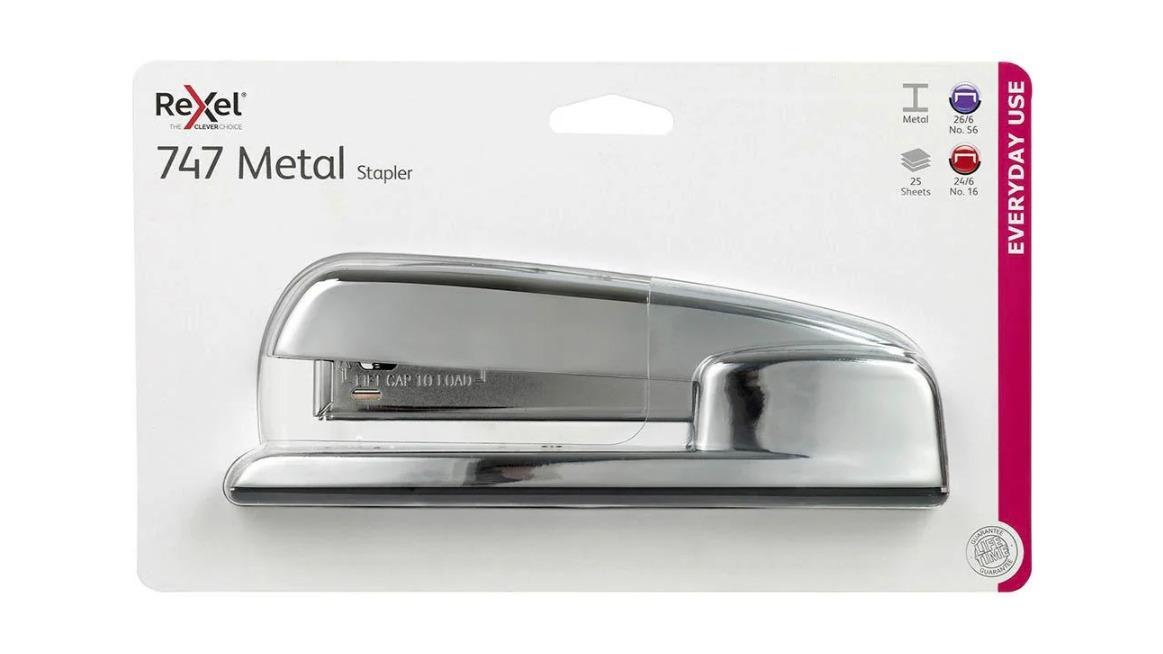Rexel 747 Metal Stapler - Chrome | Harvey Norman