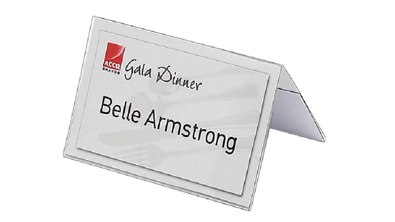Rexel Pack of 50 Meeting Conference Name Plate - Small | Harvey Norman
