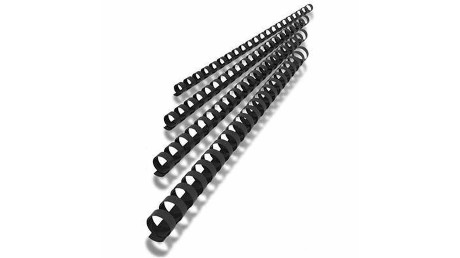 Rexel Pack of 50 3.8cm A4 Round 21 Loop Plastic Binding Comb - Black ...