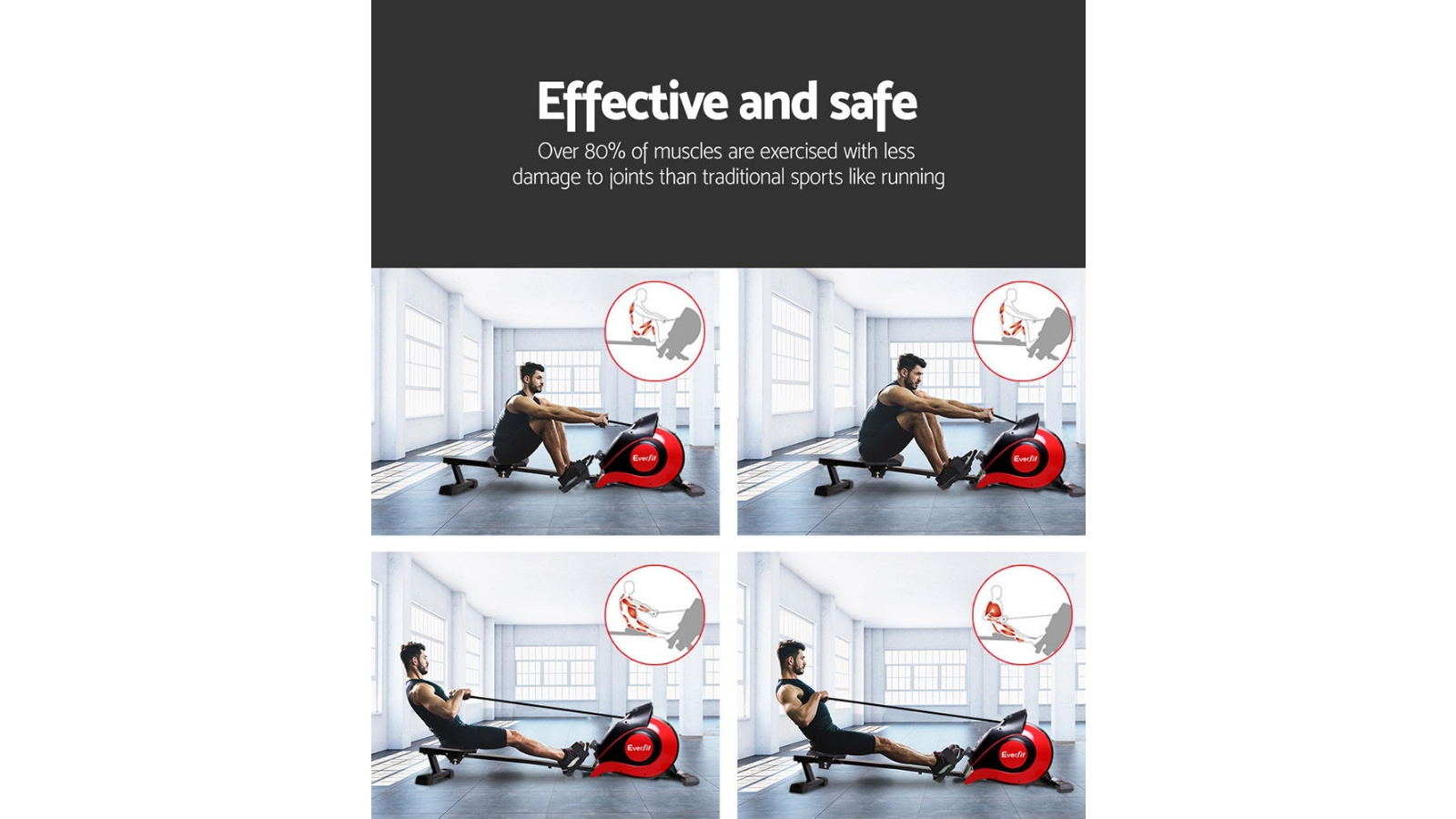 Everfit Resistance Rowing Machine | Harvey Norman