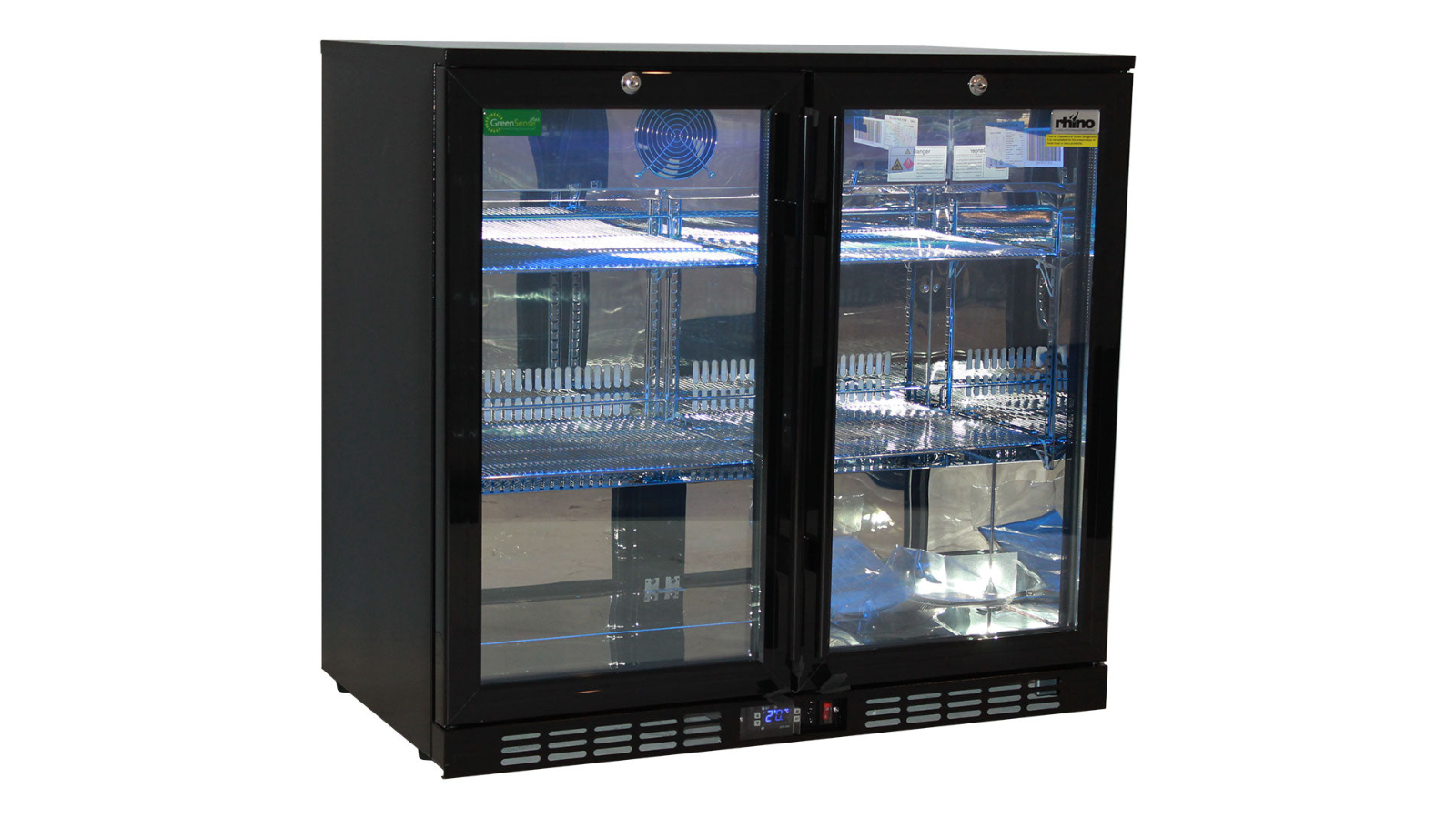 Rhino Commercial Night Club Multi-Light Coloured Black 2-Door Bar ...