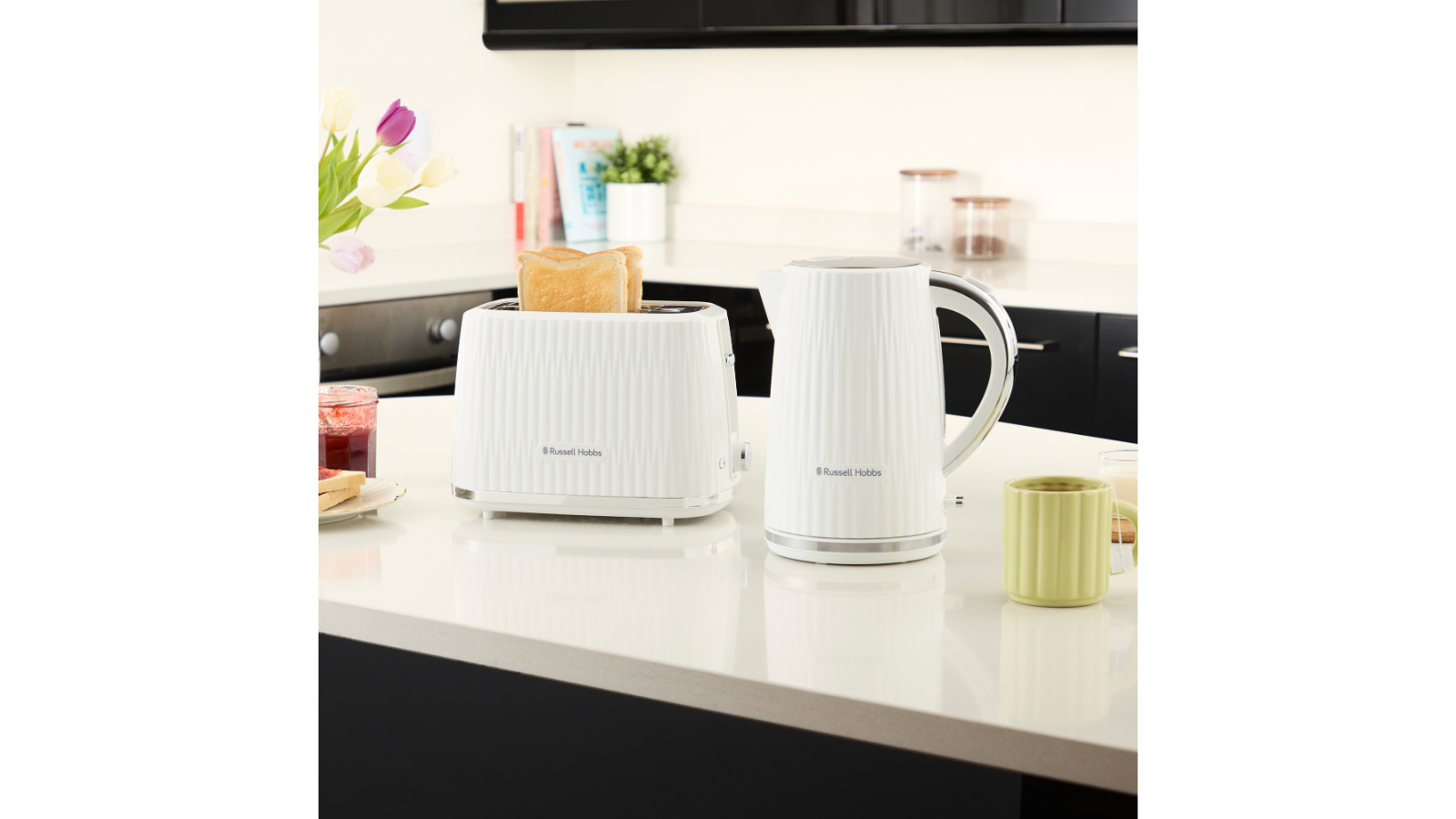Russell Hobbs Eden 2 Slice Toaster - White | Harvey Norman