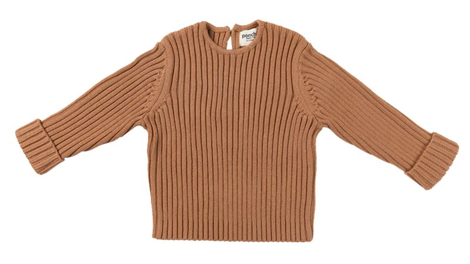 Ponchik Crepe Ribbed Knit Button Jumper | Harvey Norman