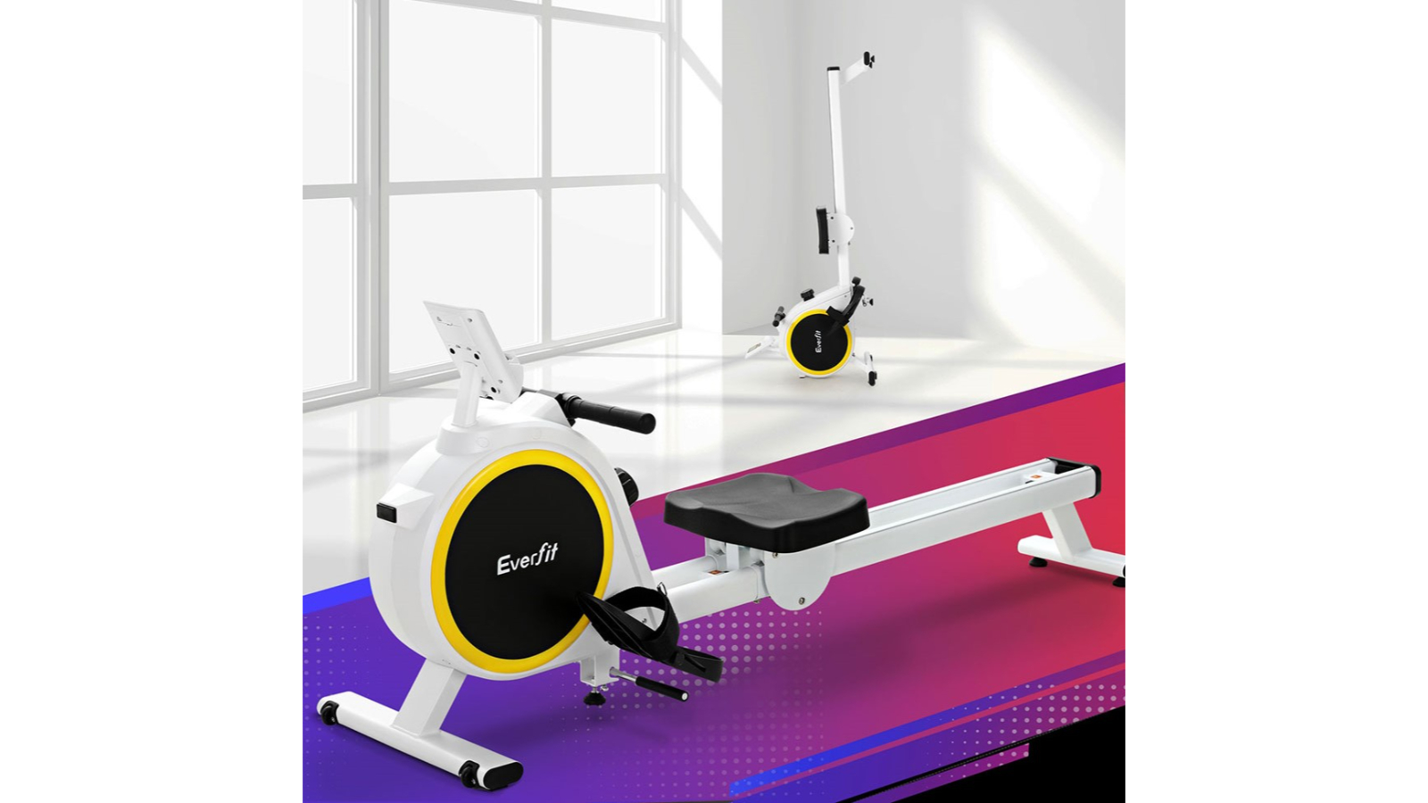 Everfit Rowing Cardio Workout Machine 16-Level Magnetic Rower Home Gym ...