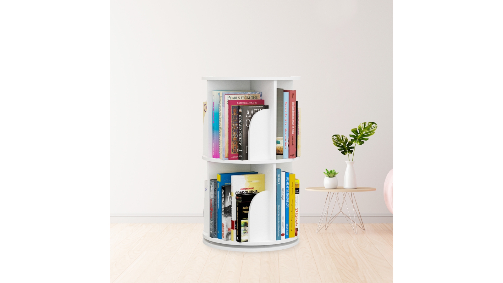 Nomi 2 layer Rotating Bookshelf | Harvey Norman