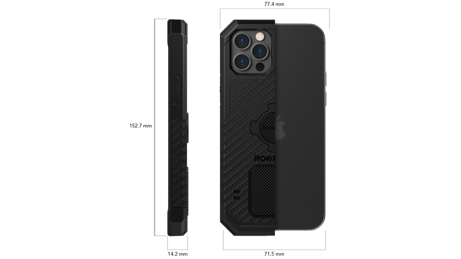 Rokform iPhone 12 / iPhone 12 Pro 6.1 inch Rugged Case - Black | Harvey ...