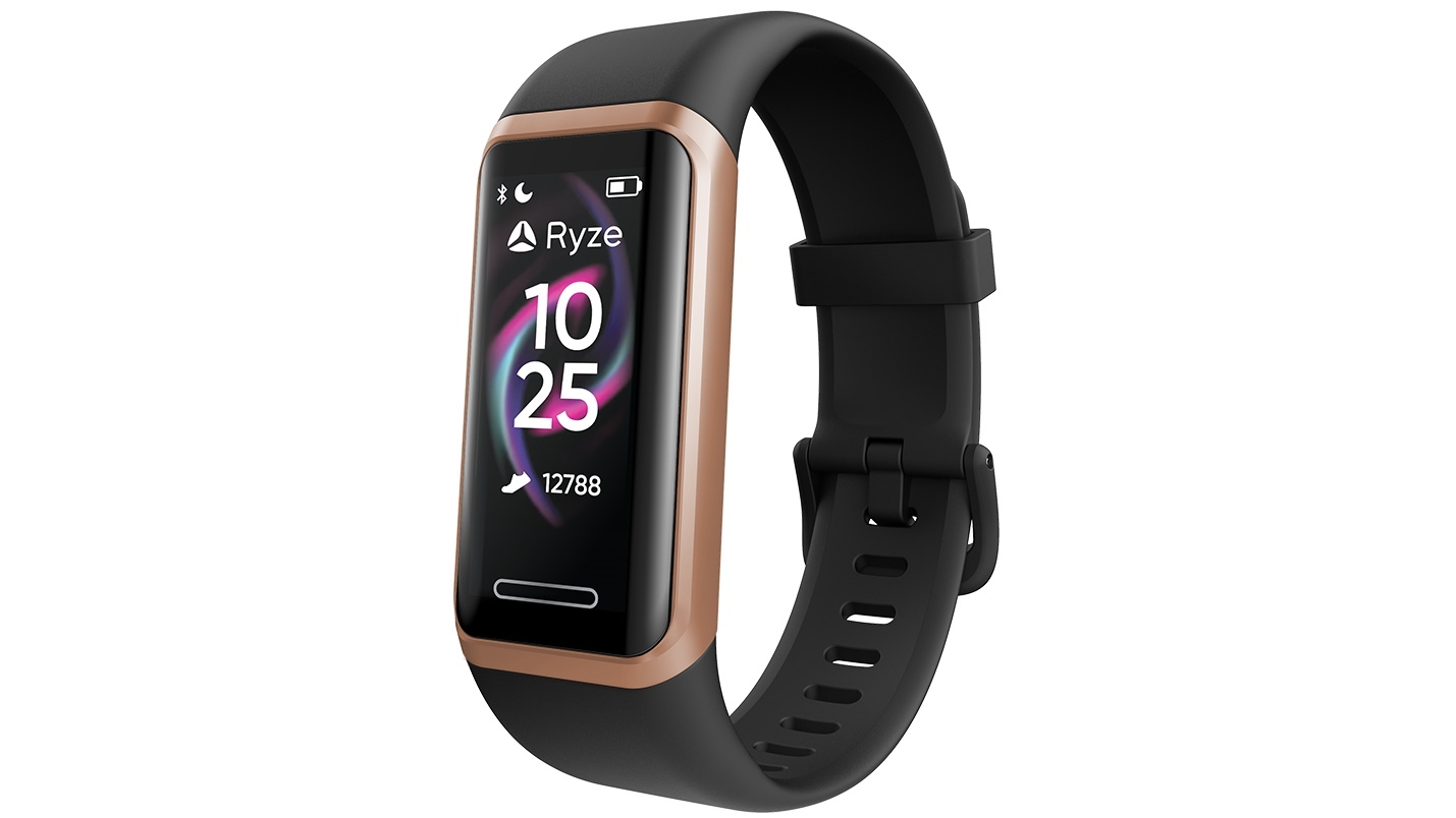 Ryze Elevate Fitness & Wellbeing Smart Watch - Rose Gold with Pink ...