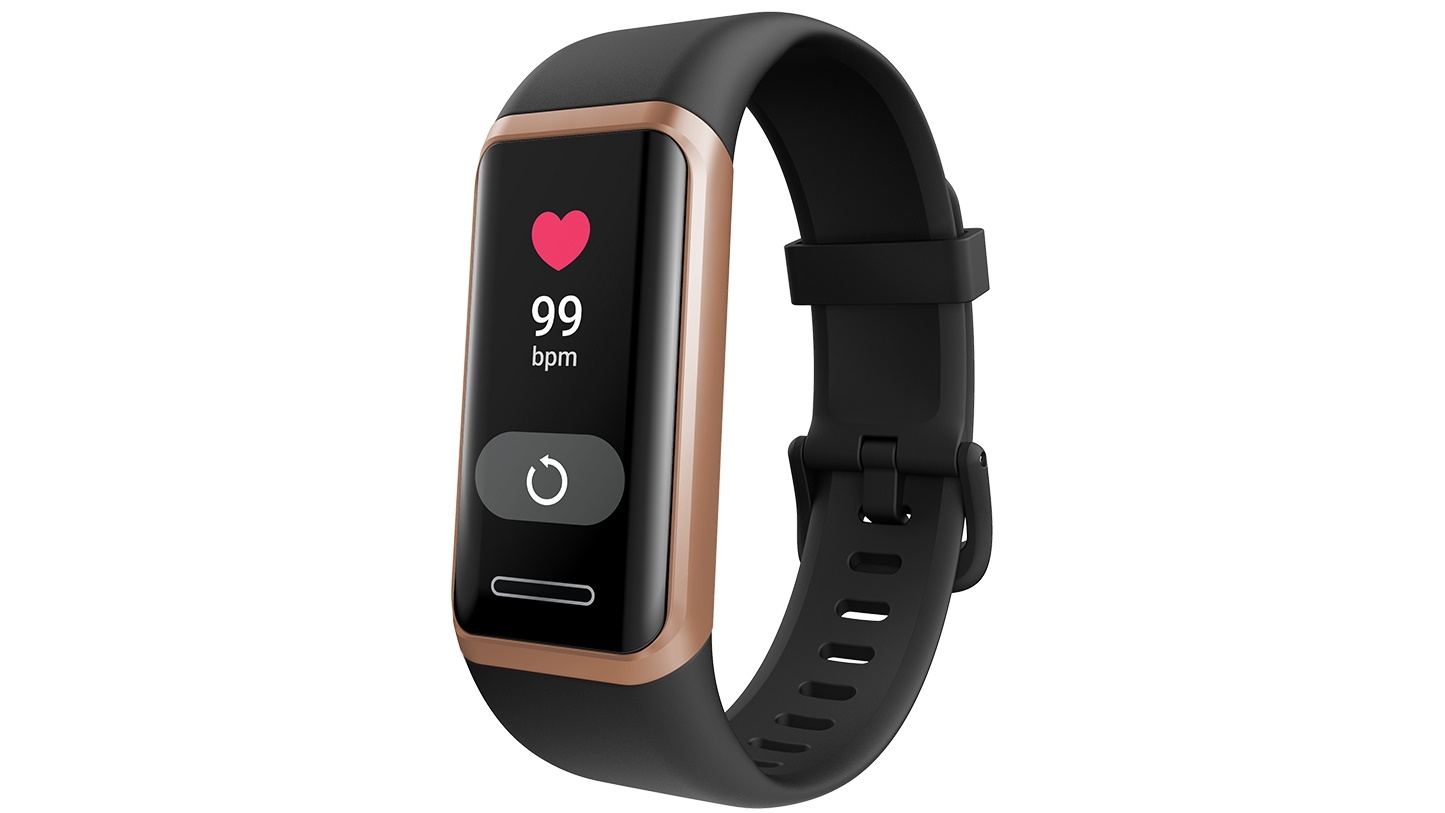 Ryze Elevate Fitness & Wellbeing Smart Watch - Rose Gold with Pink ...