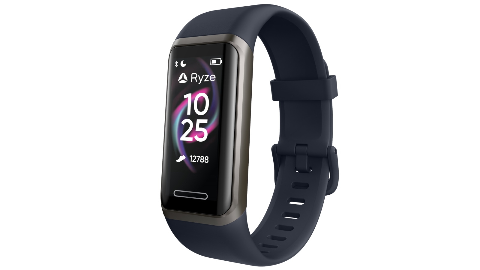 Ryze Elevate Fitness & Wellbeing Smart Watch - Dark Grey with Red Strap ...