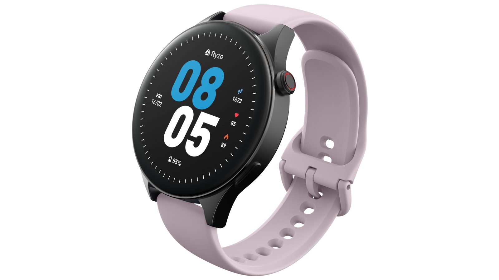 Ryze Wave Smart Watch - Lilac/Black | Harvey Norman