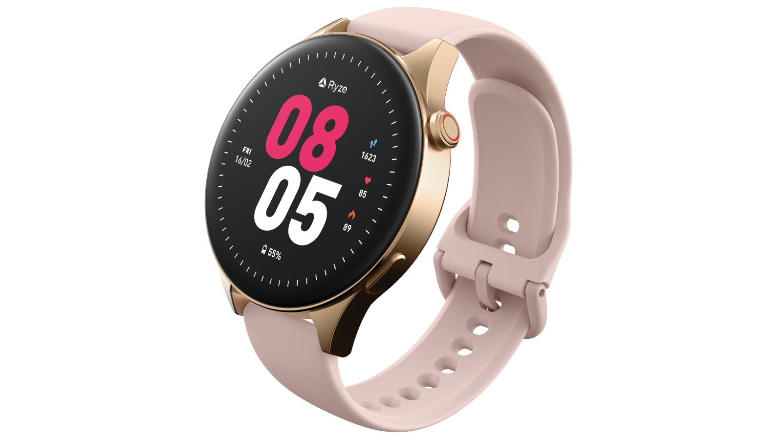 Ryze Wave Smart Watch - Pink/White | Harvey Norman
