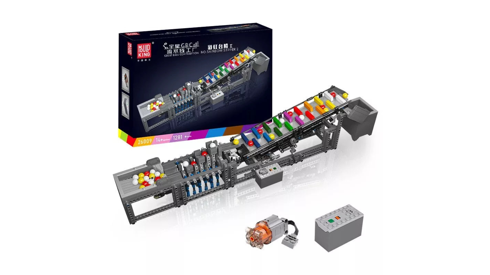 Mould King 1281 Piece Rainbow Stepper Building Block Kit | Harvey Norman
