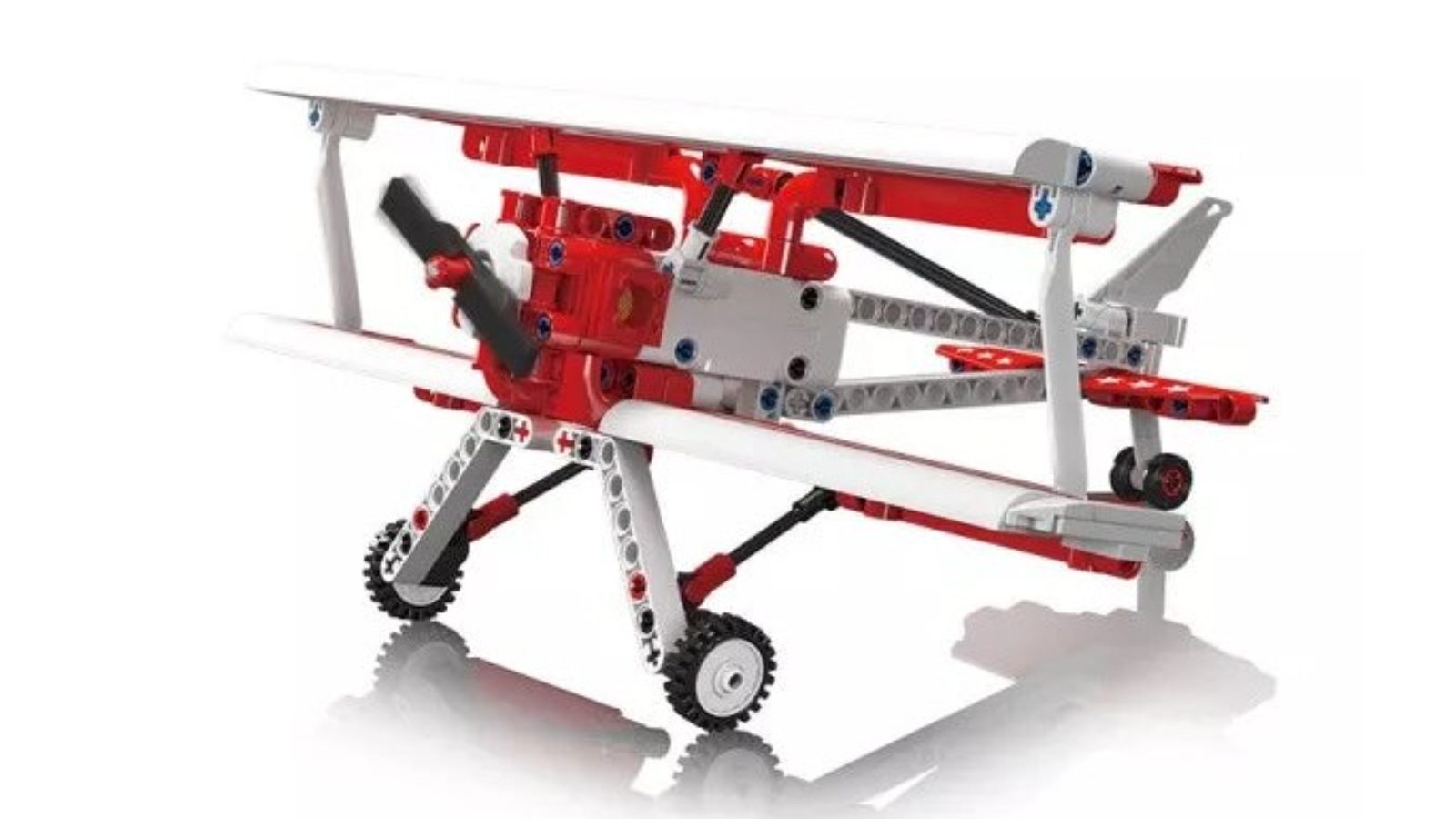 Mould King 24049 Red Biplane Building Block Toy - 300 Piece | Harvey Norman