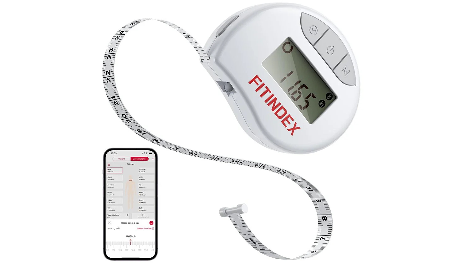 FITINDEX Bluetooth Smart Measuring Tape with App | Harvey Norman
