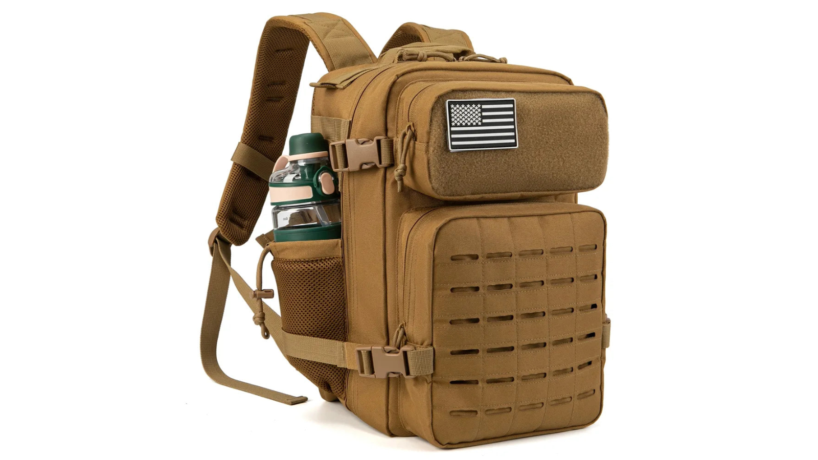 NNEOBA 25 Litre Military Tactical Backpack - Khaki | Harvey Norman
