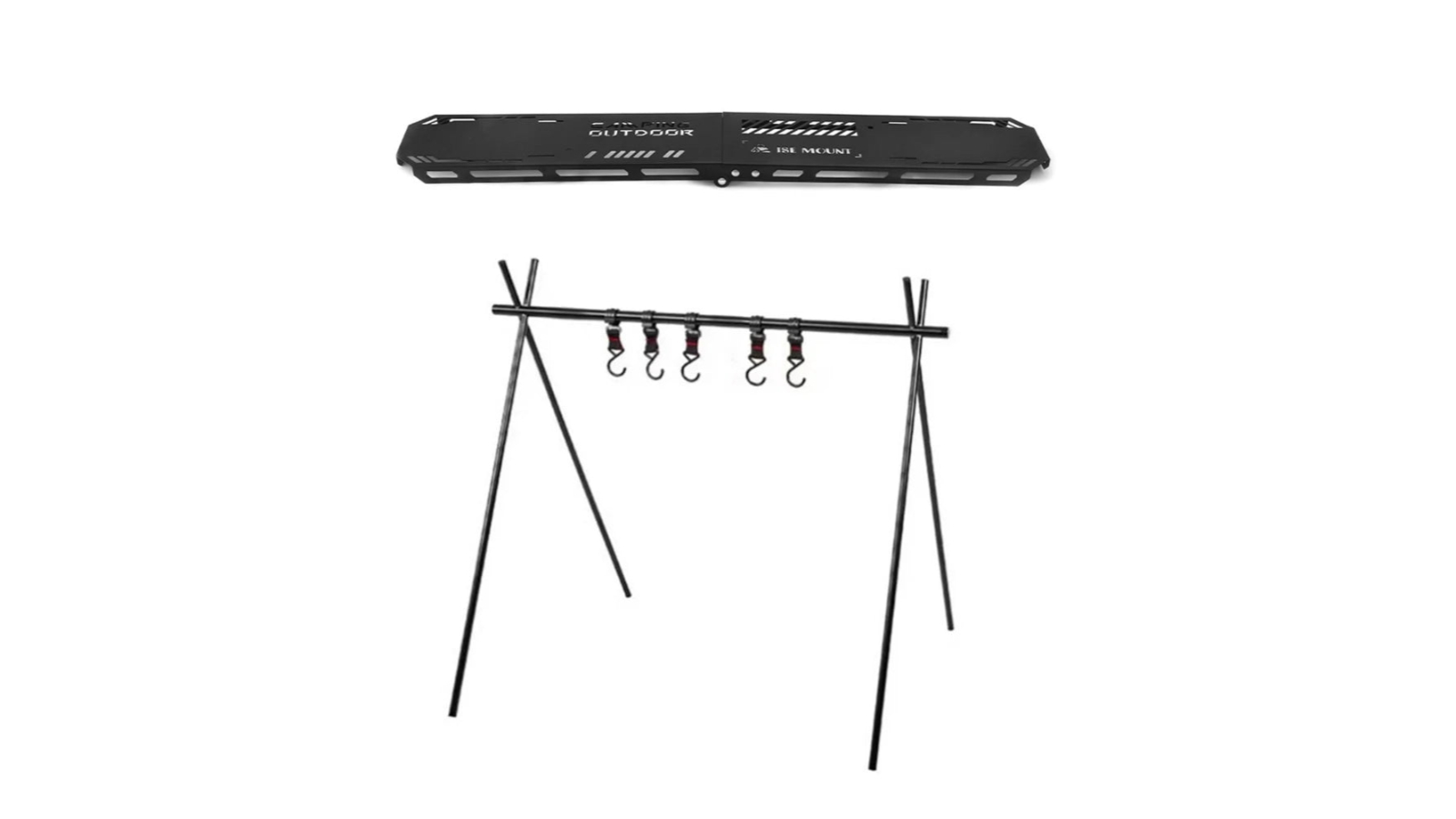 NNEOBA Foldable Camping Tripod Top Plate Rack - Black | Harvey Norman