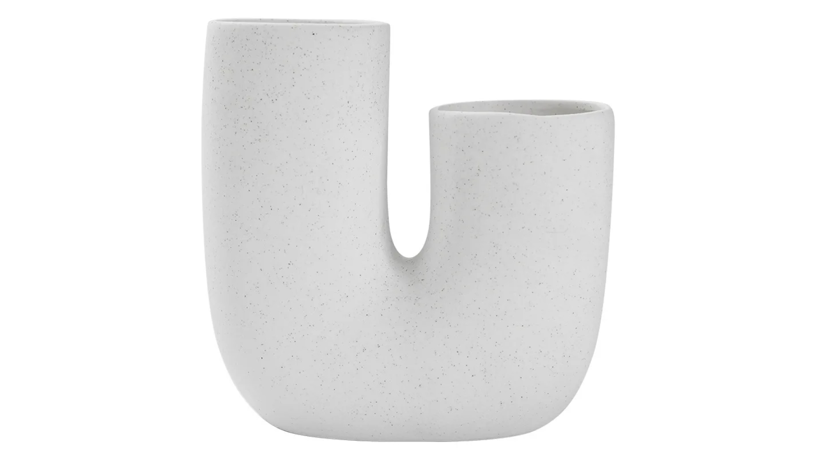 NNEOBA Nordic Elegance White Ceramic U-Shaped Vase | Harvey Norman