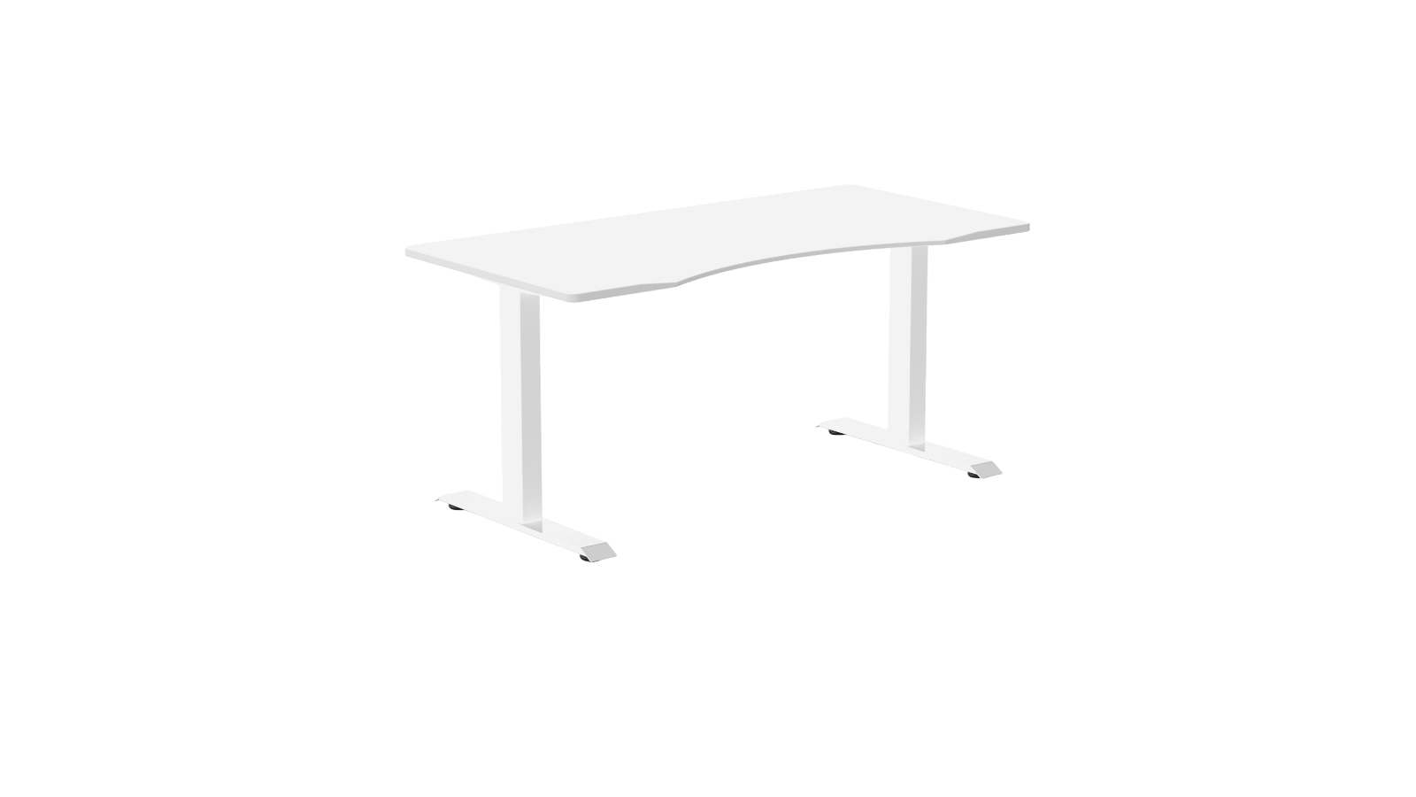 Desky 150 x 75cm White Zero Ergo Edge Office Desk - White | Harvey Norman