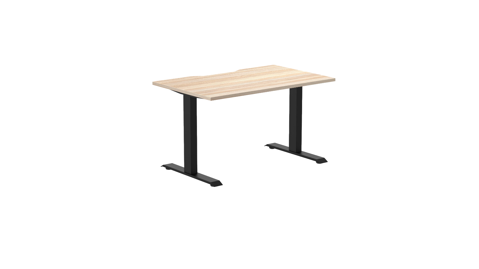 Desky 180 x 75cm Classic Oak Zero Scalloped Melamine Office Desk ...