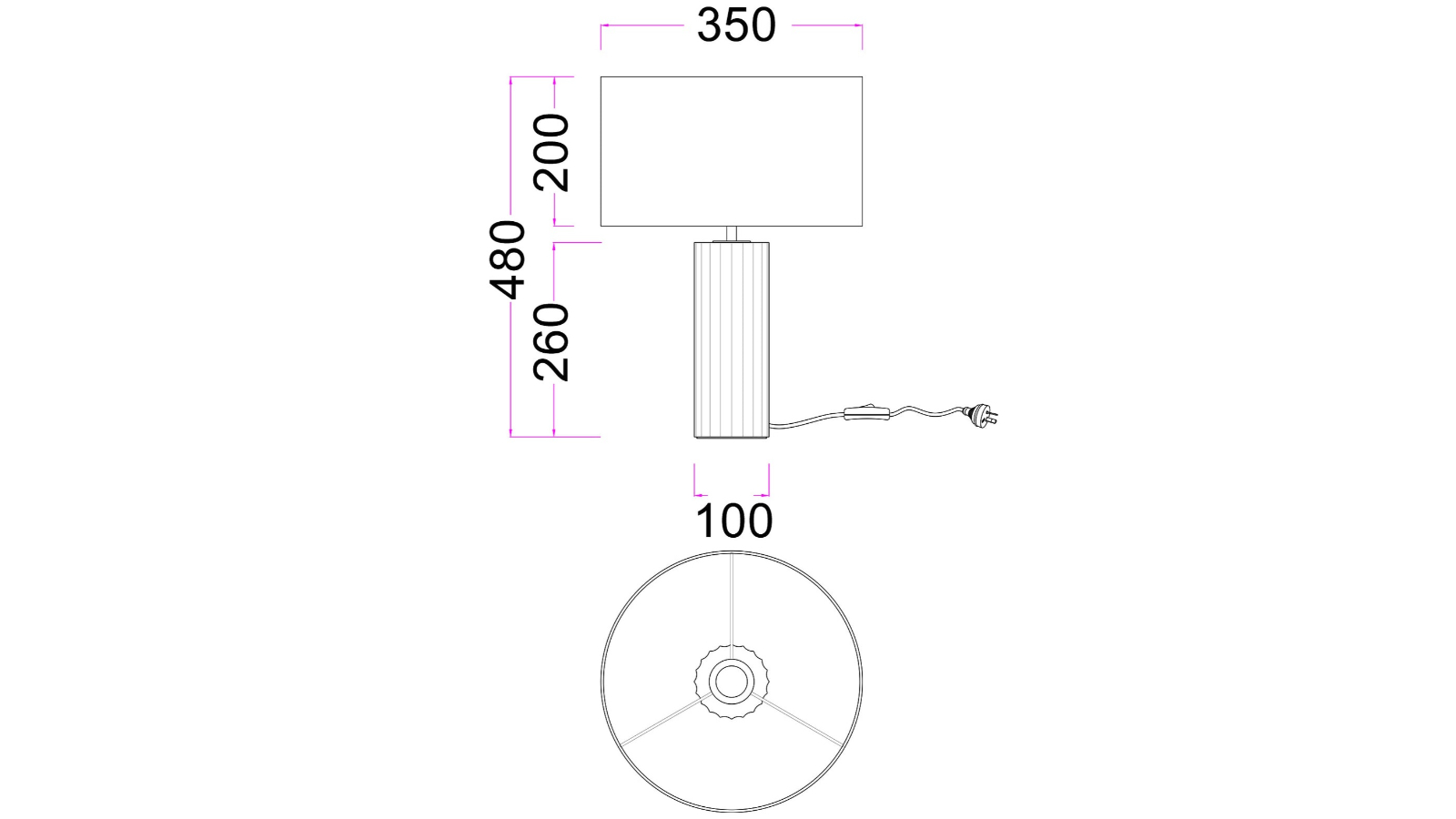 CLA Lighting Beige Travertine Base Oblong Table Lamp - Large | Harvey ...