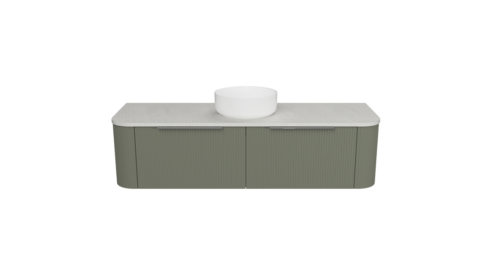 Timberline Santos 1500mm Wall-Hung Vanity with SilkSurface Top and Left ...
