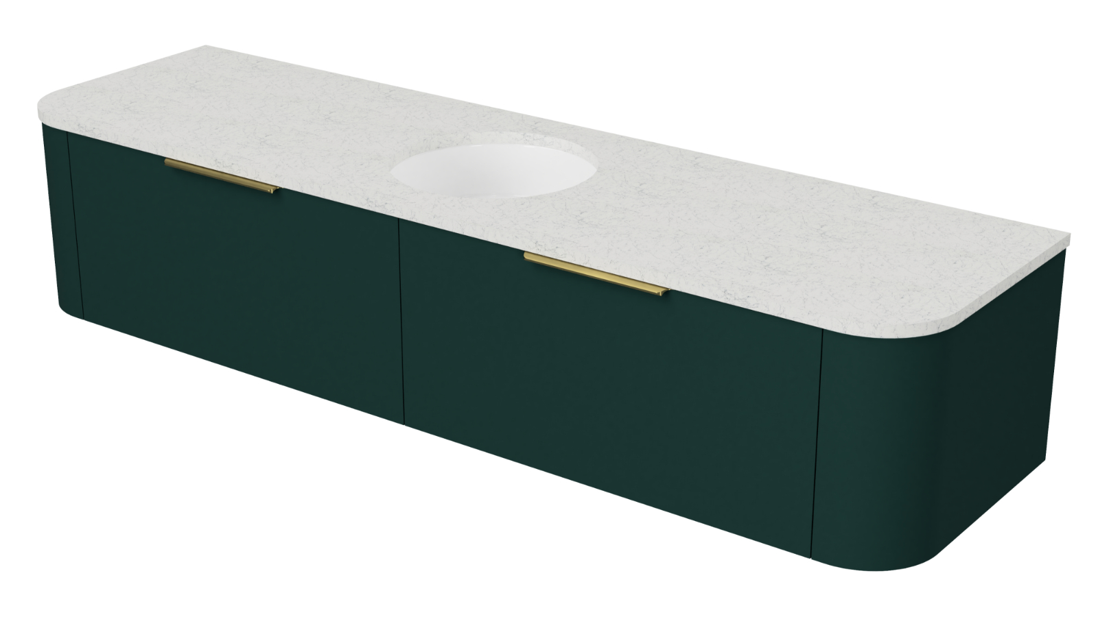 Timberline Santos 1800mm Wall-Hung Vanity with SilkSurface Top and ...