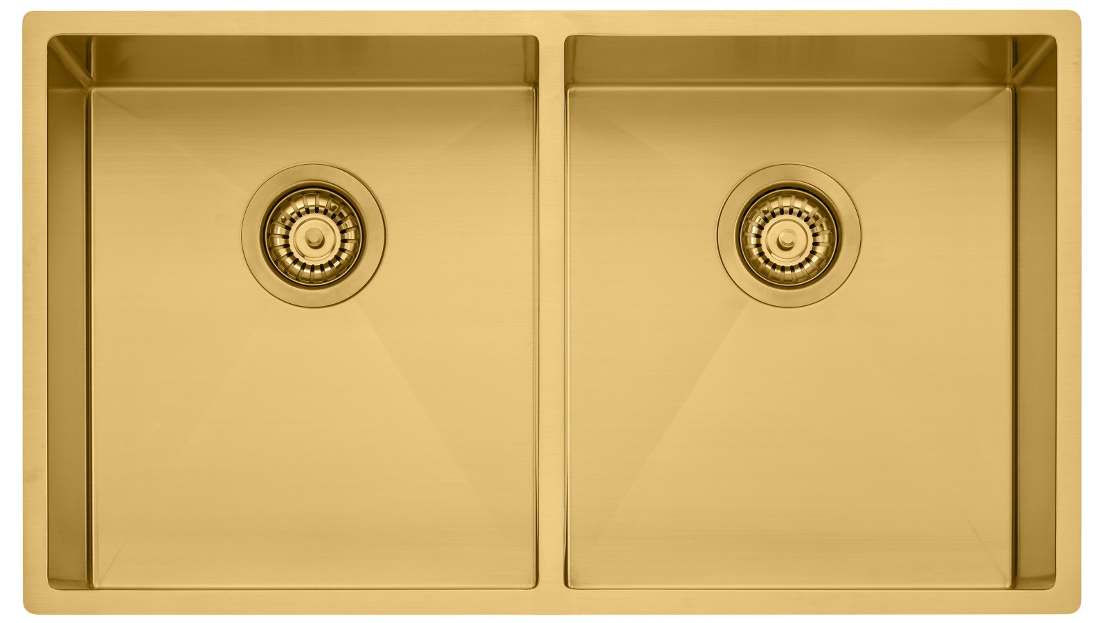 Oliveri Spectra Double Bowl Sink - Brushed Gold | Harvey Norman