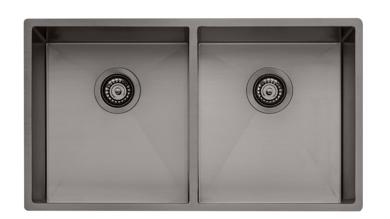 Oliveri Spectra Double Bowl Sink - Gunmetal | Harvey Norman