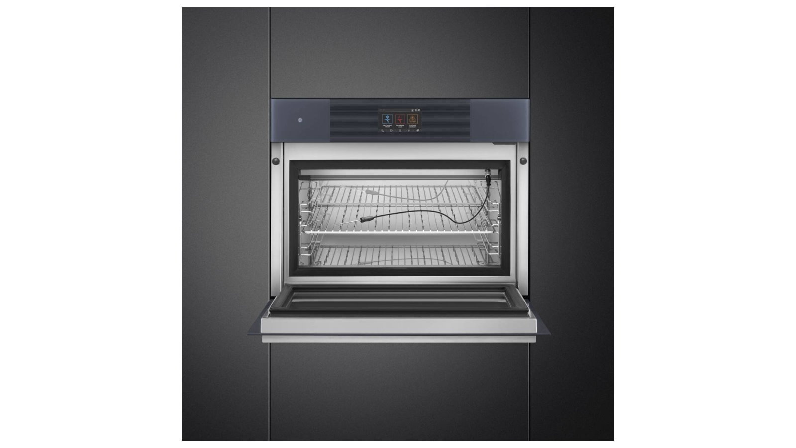 Smeg Linea Compact Blast Chiller - Neptune Grey | Harvey Norman