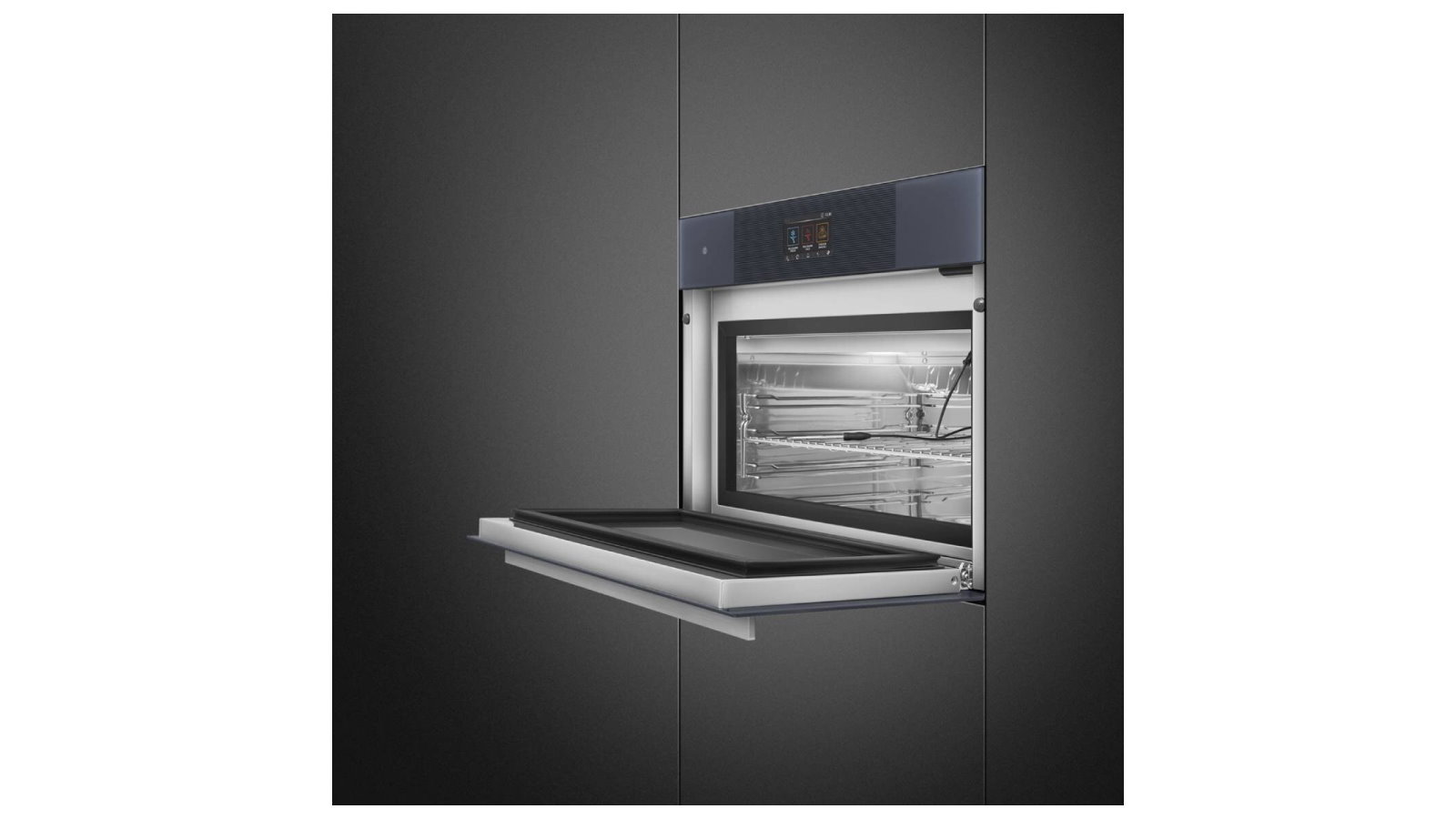 Smeg Linea Compact Blast Chiller - Neptune Grey | Harvey Norman