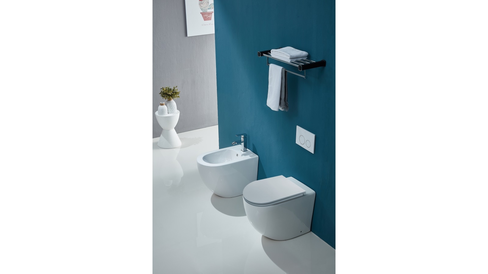 Geberit Sigma8 Cistern + Curve UQF Wall-Faced Toilet Pan with Sigma 30 ...