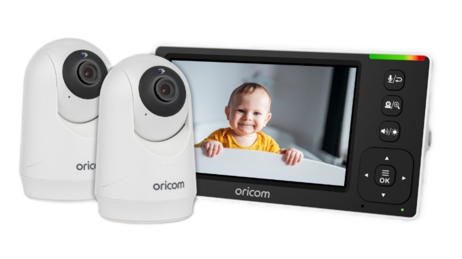 Oricom SC430 4.3inch Video Baby Monitor with Motorised Pan-Tilt - Twin ...