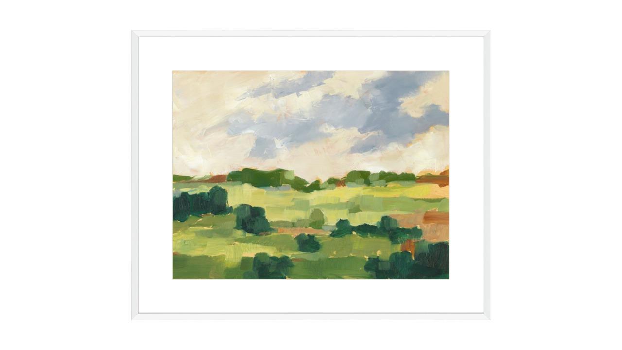 La Grolla Scattered Trees I White Frame Wall Art - 104 x 84cm | Harvey ...