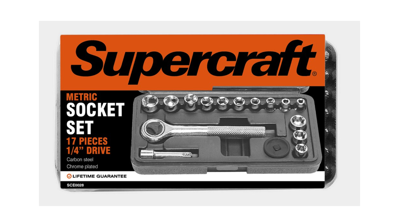 Supercraft 17 Piece Metric Socket Set | Harvey Norman