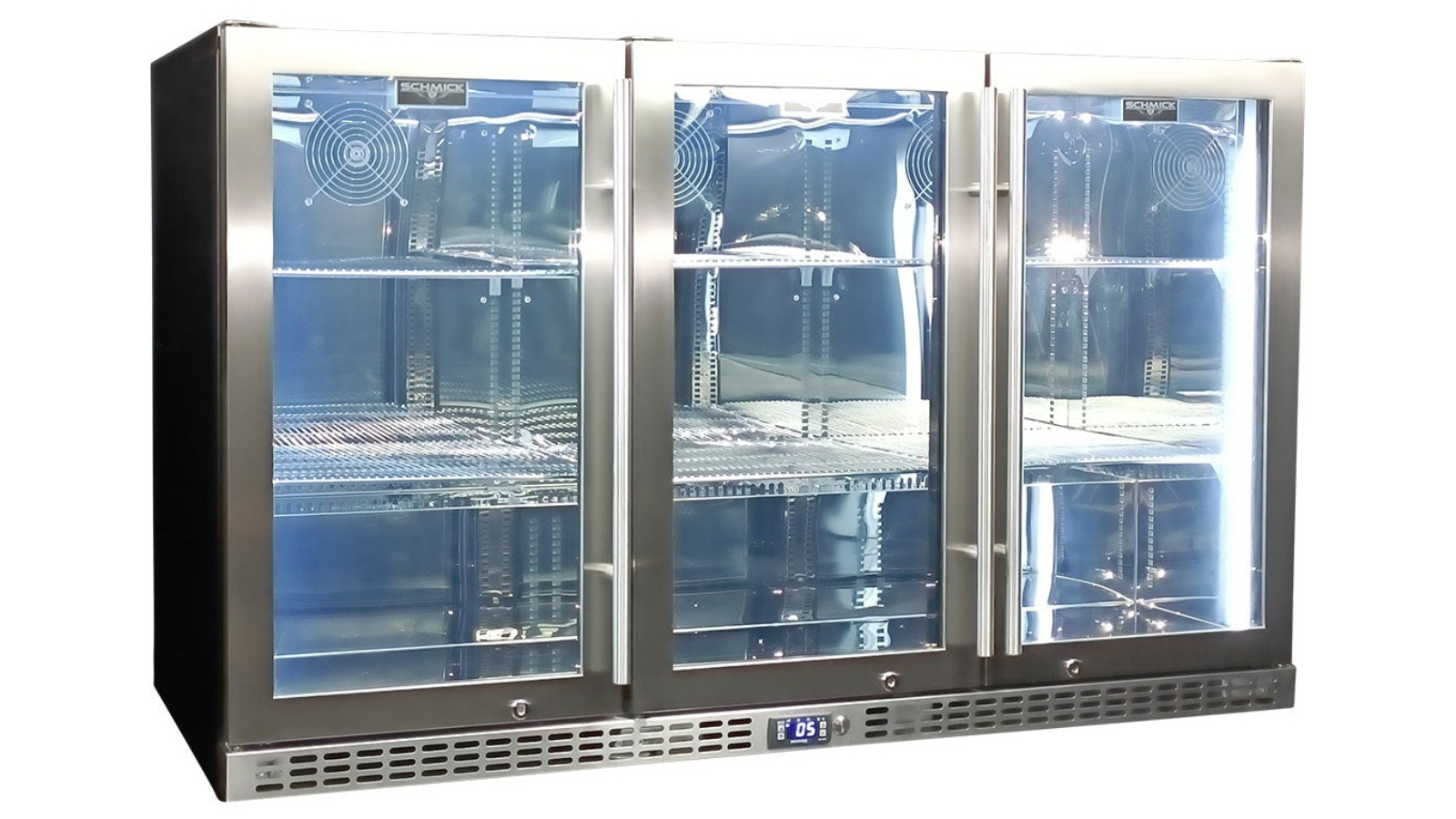 Schmick 3-Door Stainless Steel Commercial Bar Fridge - 399 Litre ...