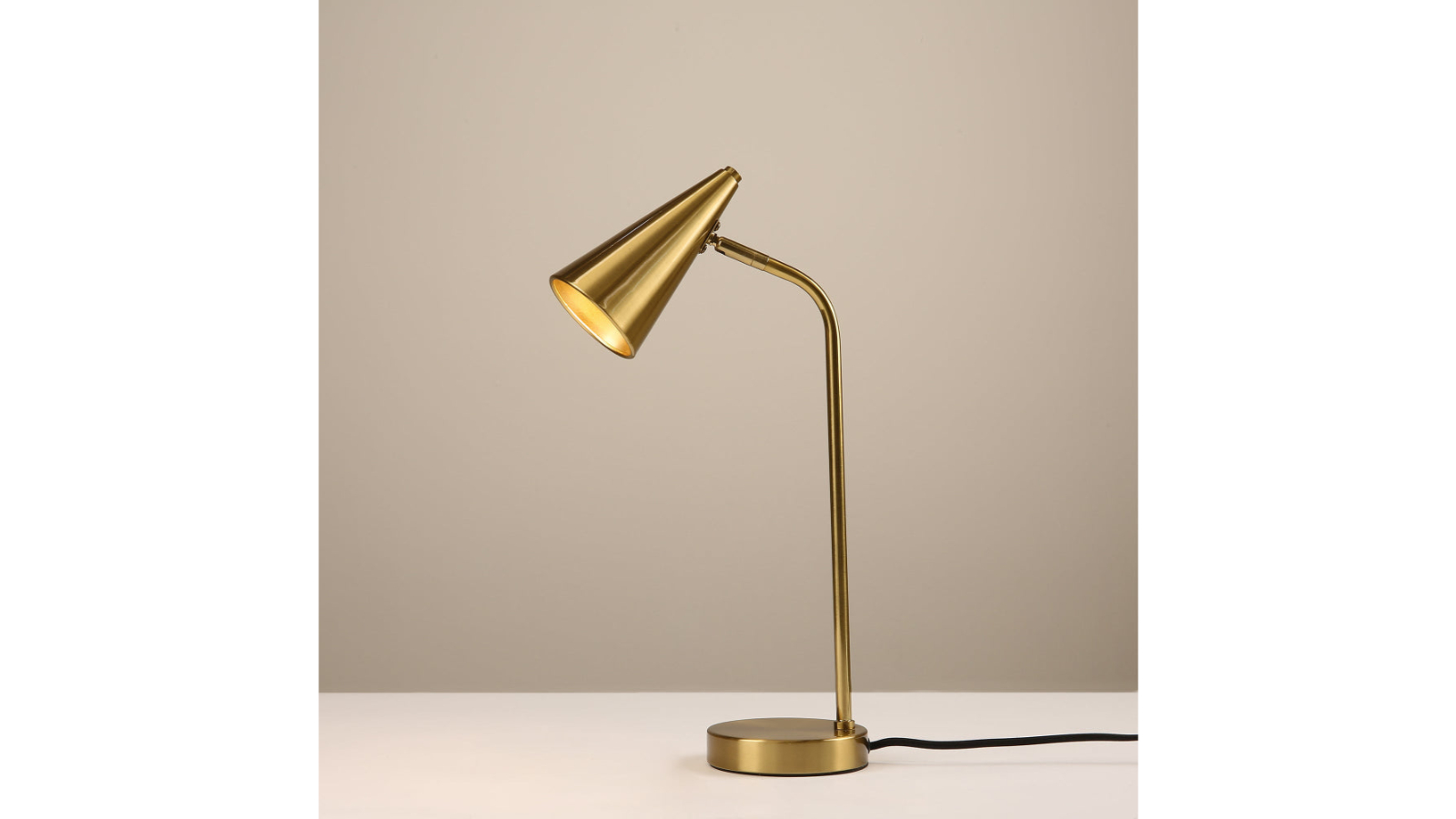 Luminea Scott Modern Sleek Table Lamp - Brass | Harvey Norman
