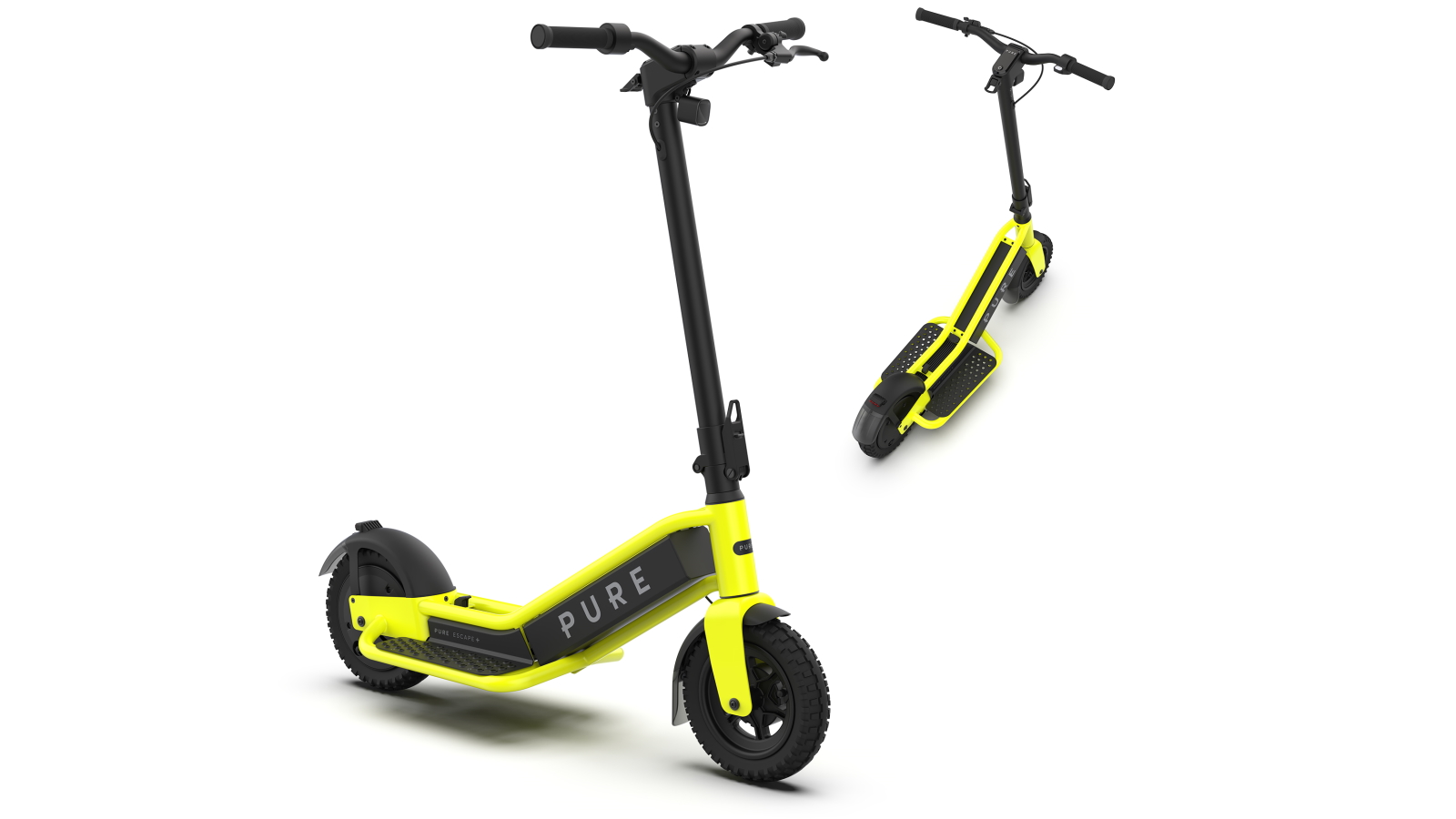 Pure Escape+ Electric Scooter - Neon Yellow | Harvey Norman