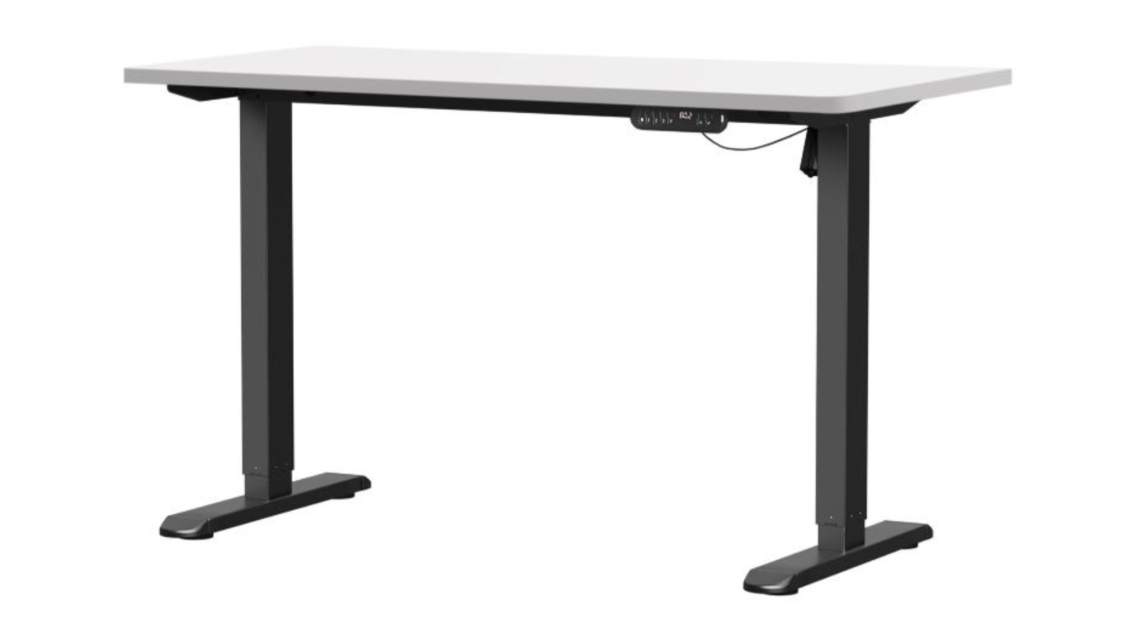 Oikiture 120cm Single Motor Black Frame Electric Tabletop Standing Desk ...