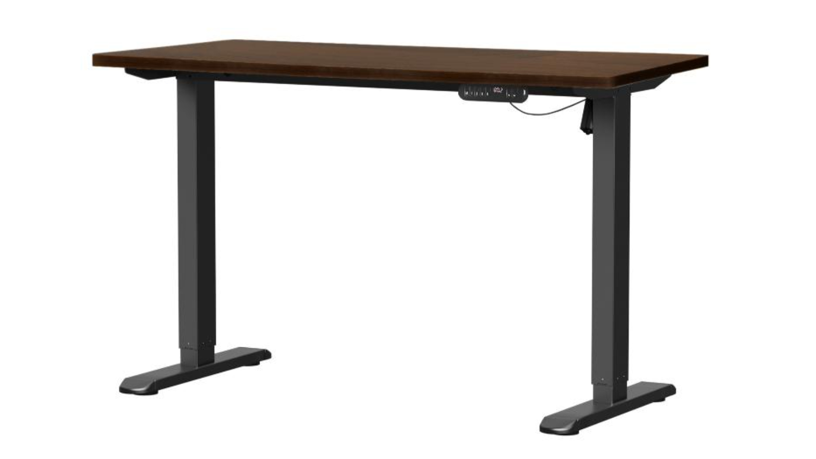 Oikiture 120cm Single Motor Black Frame Electric Tabletop Standing Desk ...