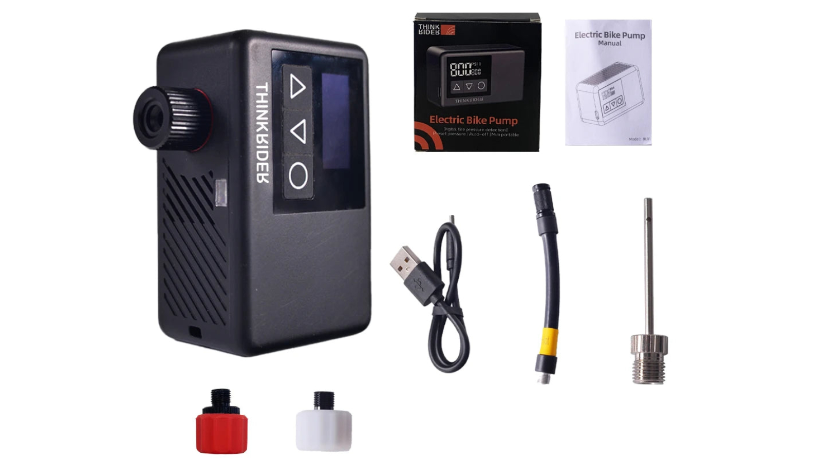 NNEOBA 120 PSI Mini Electric Pocket-Sized Tire Inflator - Black ...