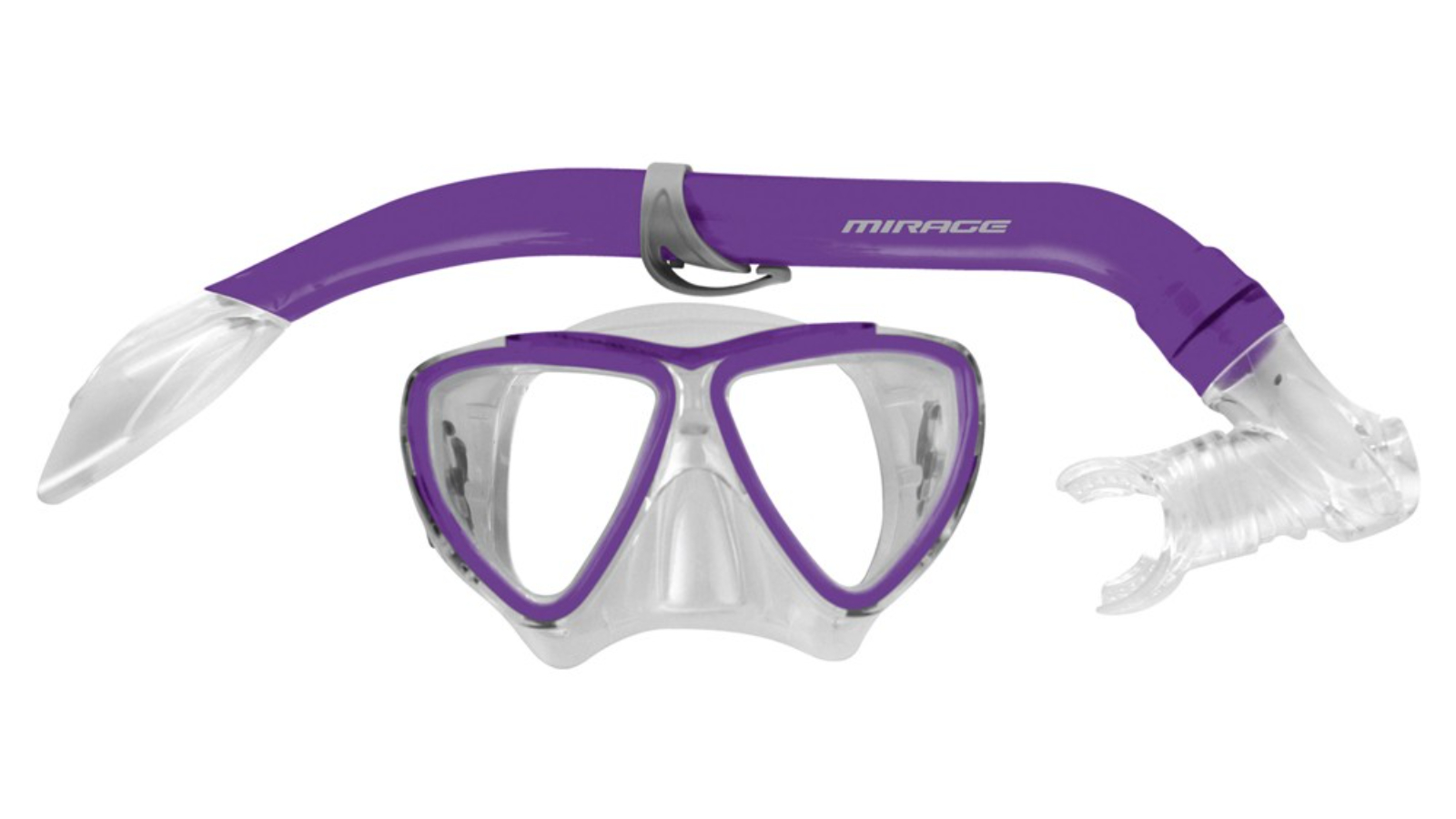 Mirage 2 Piece Kids Turtle Junior Silitex Mask/Glass Snorkel - Purple ...
