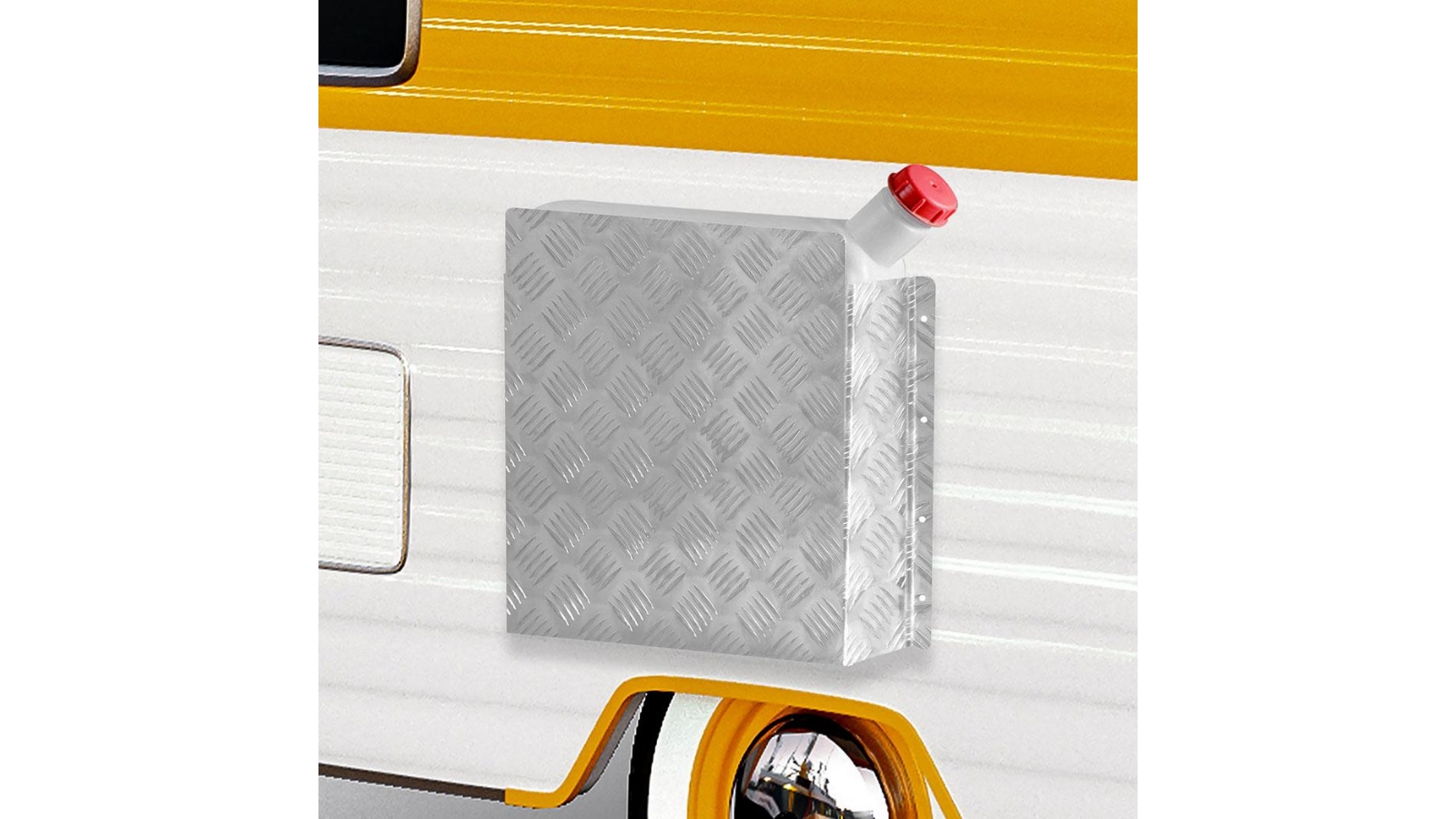 Manan Aluminium Caravan Diesel Heater Tank Cover for 10/15Litres Fuel ...