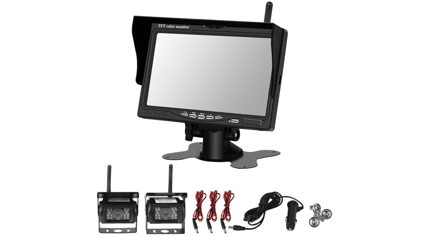 Manan 7inch Car Wireless Rear View Monitor + 2 Reverse Camera | Harvey ...