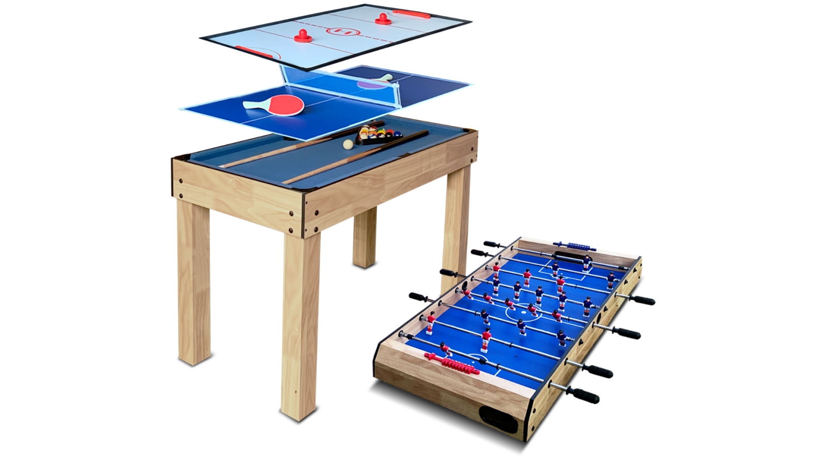 All 4 Kids Maxwell 4-in-1 4ft Activity Entertainment Play Pool Table ...