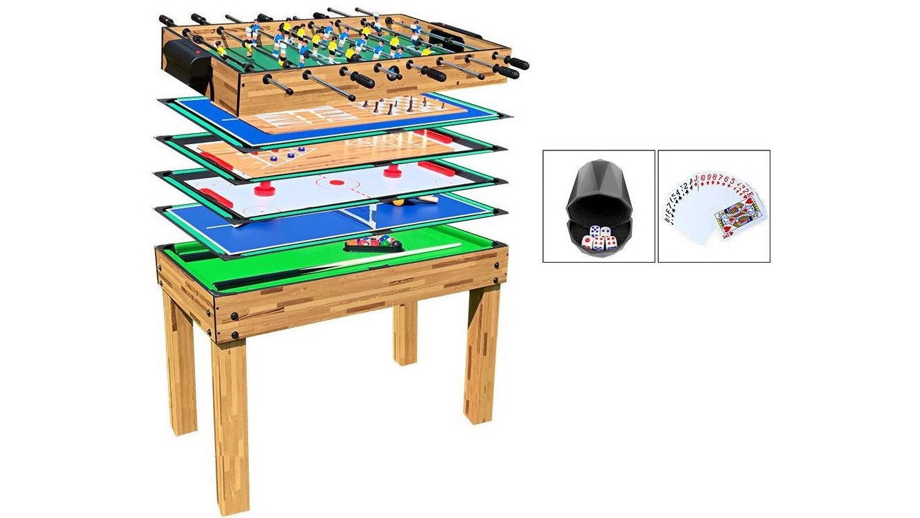 All 4 Kids Brandon 10-in-1 4ft Activity Entertainment Play Pool Table ...